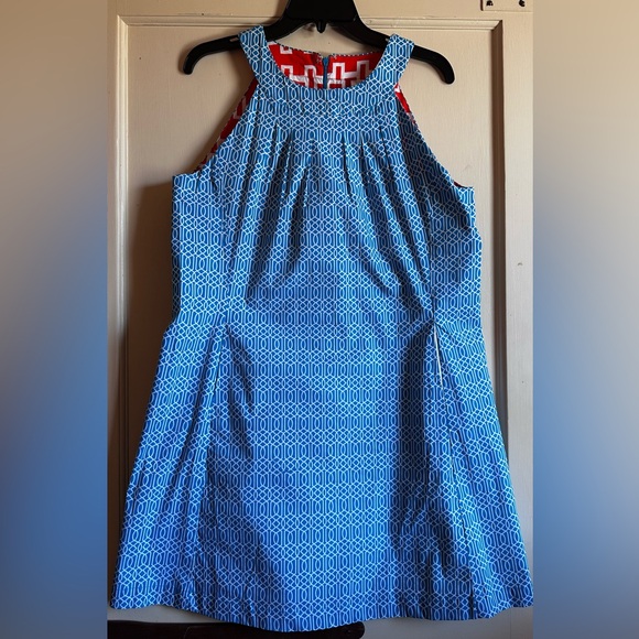 Dizzy Lizzie | Dresses | Dizzy Lizzie Teal And White Geometric Print ...